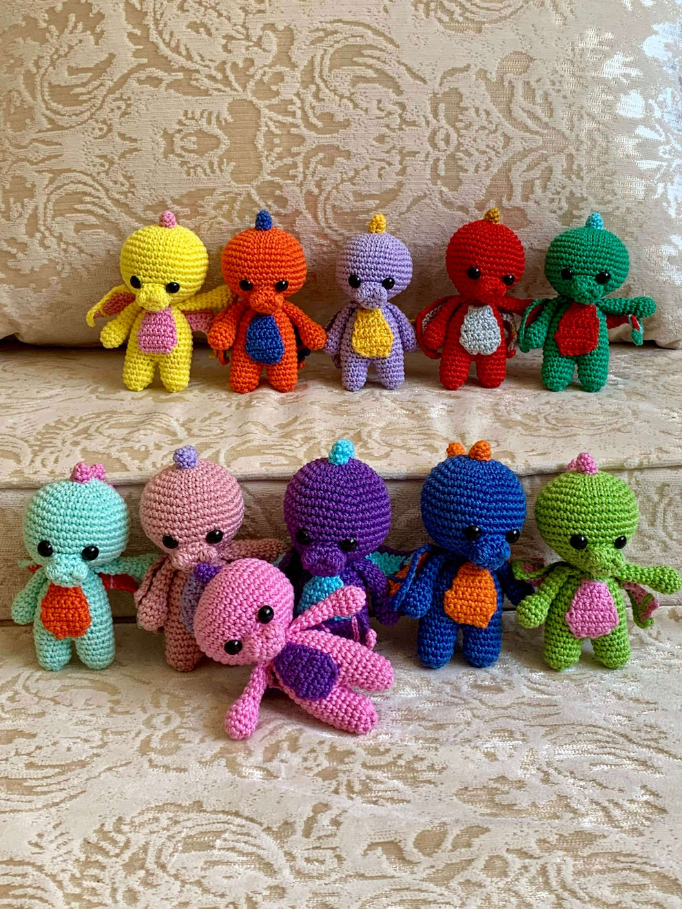 Handmade Crochet Plush Dragon | Amigurumi Fantasy Creatures | Mythical ...